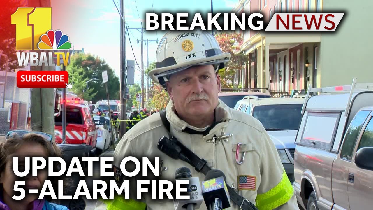 Update on 5-alarm fire in Hampden - YouTube