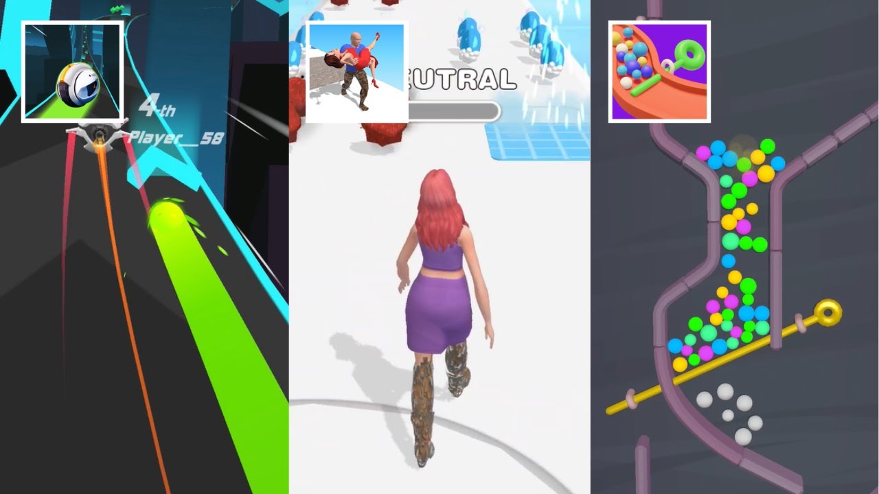 Sky Ball Racing & Girl Rider & Garden Balls Gameplay | All Levels ...