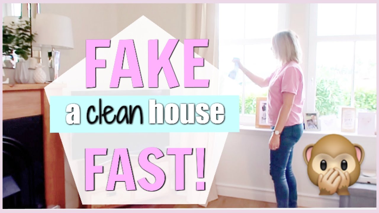 How to fake a clean house! speed clean with me! - YouTube