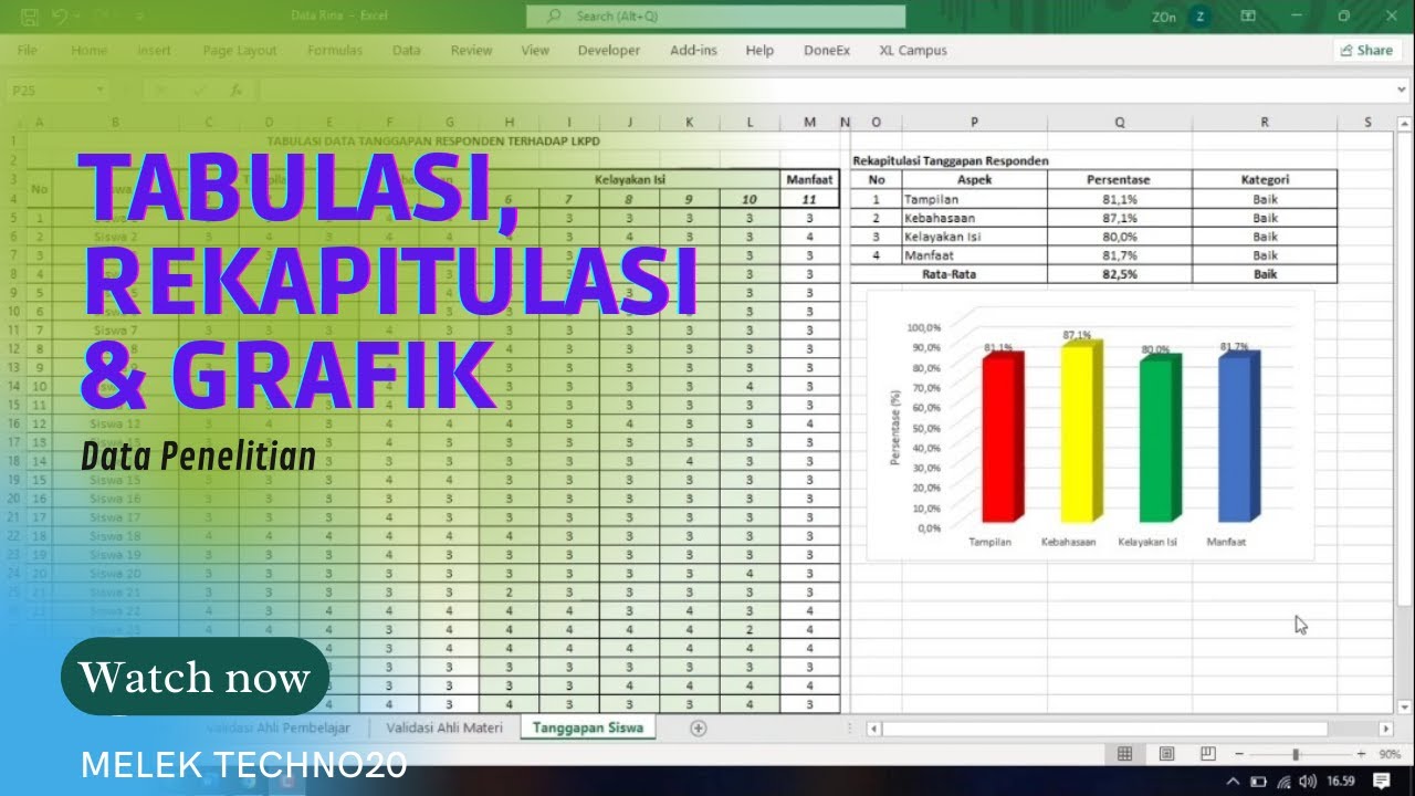 Tabulasi Data Kuesioner Excel - YouTube
