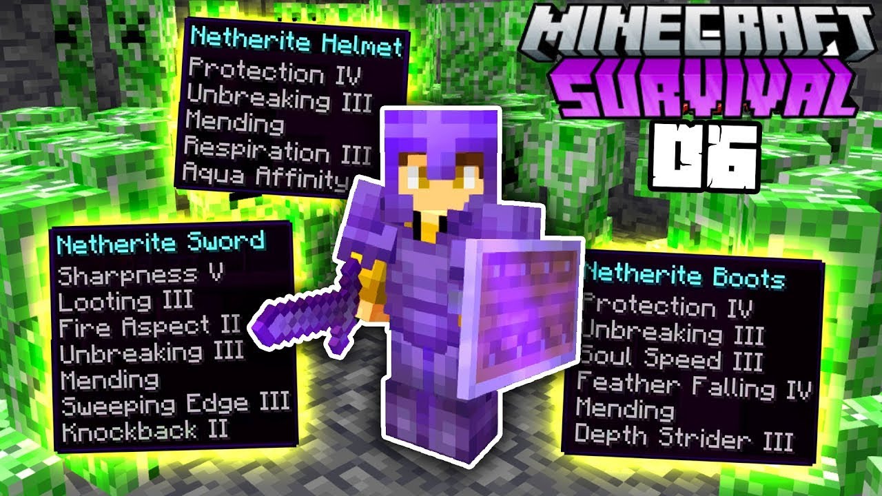 CREATING FULL NETHERITE GOD ARMOR IN MINECRAFT SURVIVAL #6 😤 - YouTube