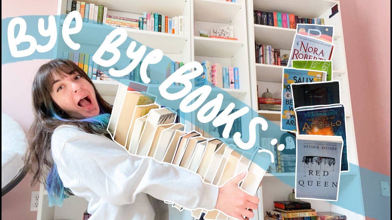 my first unhaul // getting rid of books - YouTube