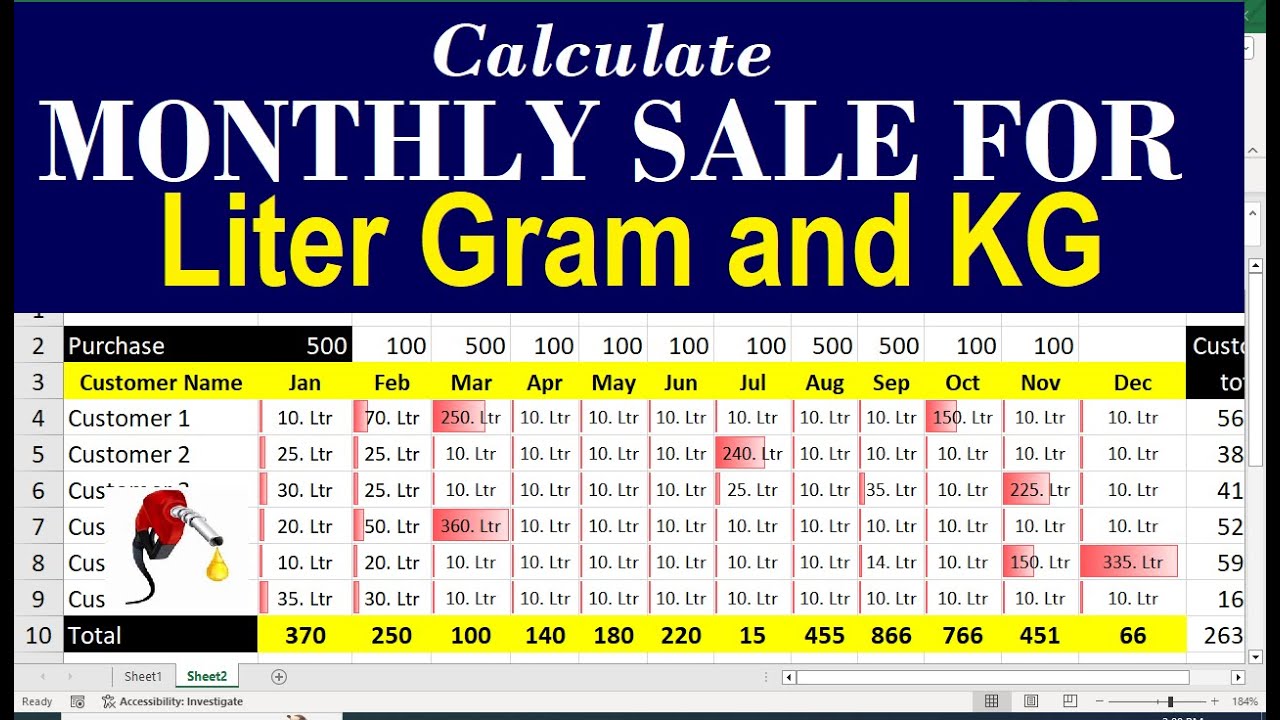 petrol sale report format in Excel - YouTube