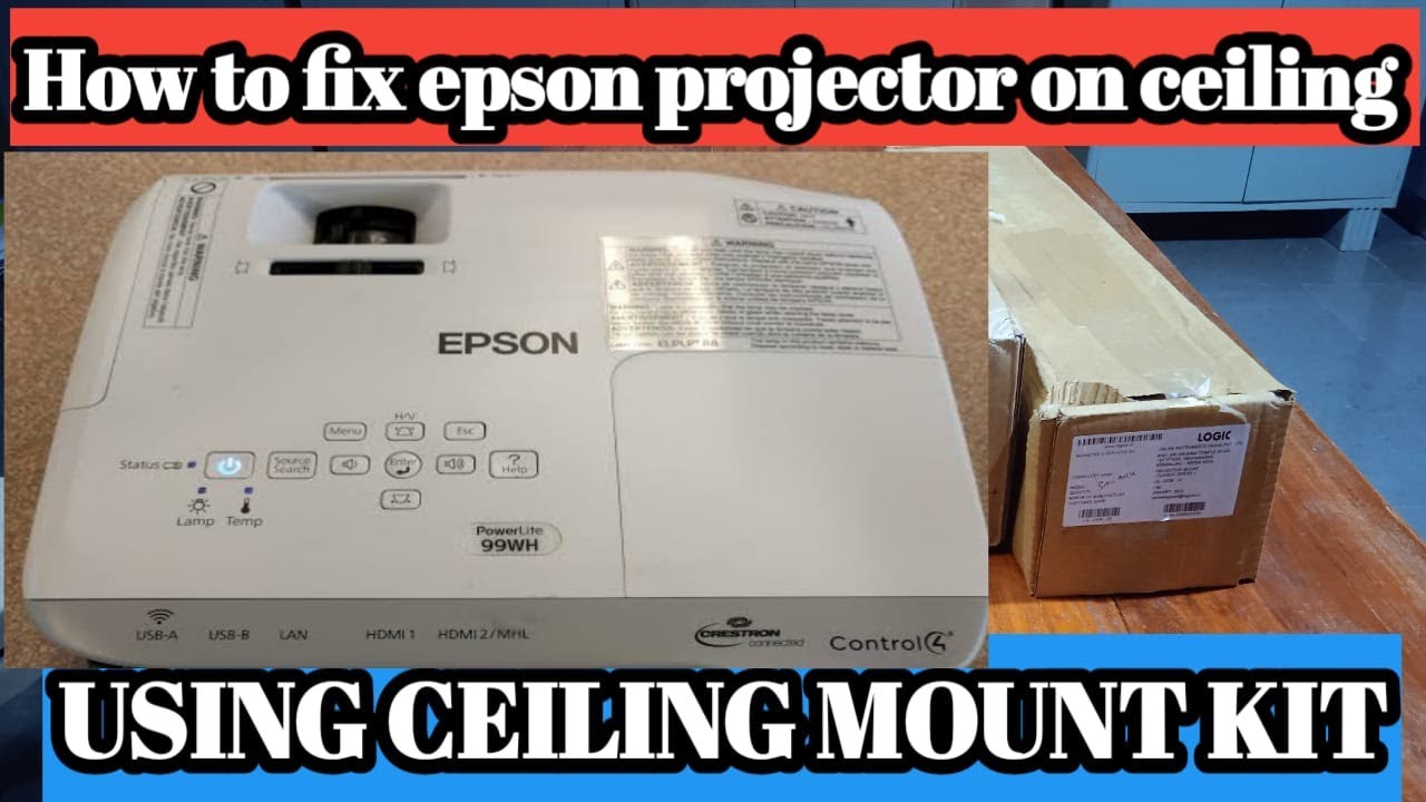 Projector Fixing With Ceiling Mount Kit #VisualSpaceMedia - YouTube