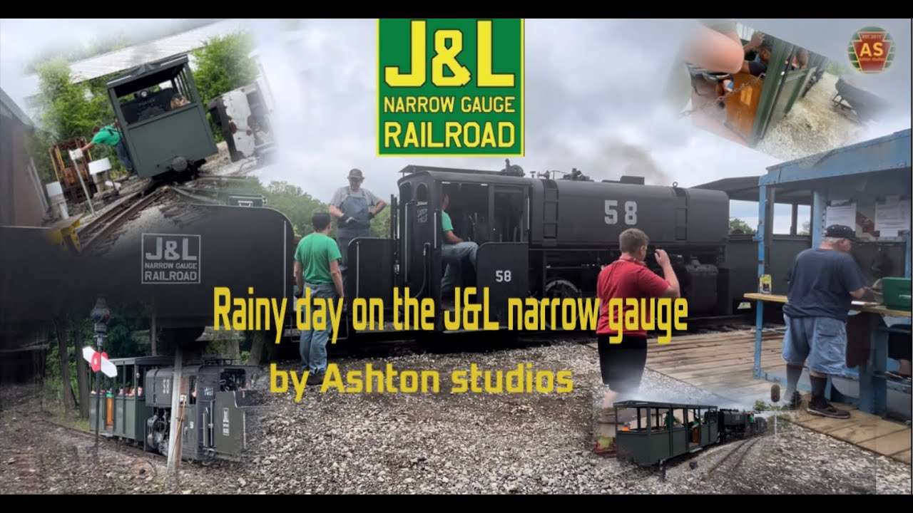 A rainy day at the J&L narrow gauge (FT. J&L 58 the rolling ingot ...