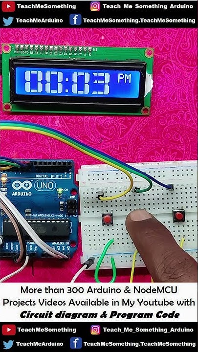 Arduino Big font lcd clock - YouTube