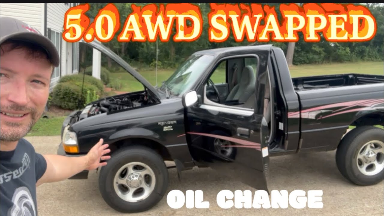 FIRST OIL CHANGE IN MY AWD 5.0 SWAPPED RANGER - YouTube
