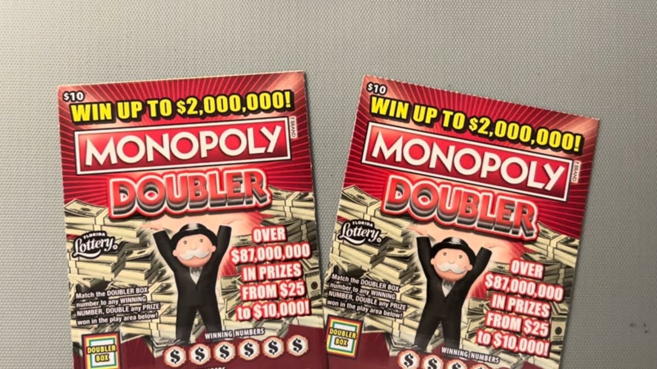 TWO MONOPOLY DOUBLER SCRATCH OFFS FROM THE FLORIDA LOTTERY - YouTube