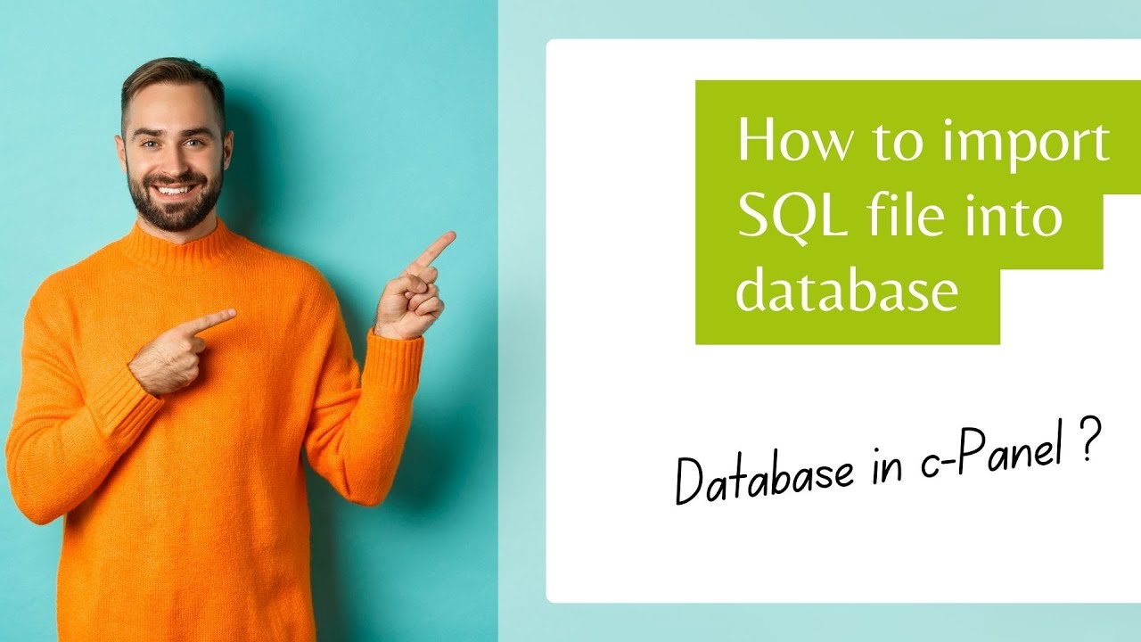 How to import SQL file into database in cPanel? - YouTube