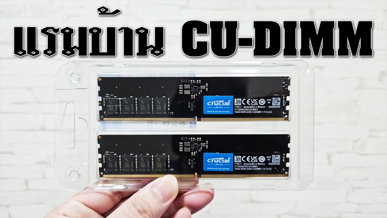 รีวิวแรมบ้าน Crucial DDR5-6400CL52 32GB-KIT CU-DIMM - YouTube