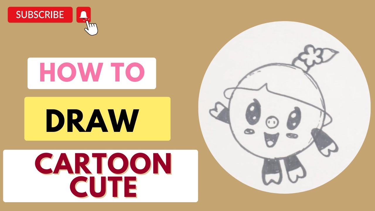 HOW TO DRAW CARTOON CUTE- CARTOON ART STYLE - YouTube