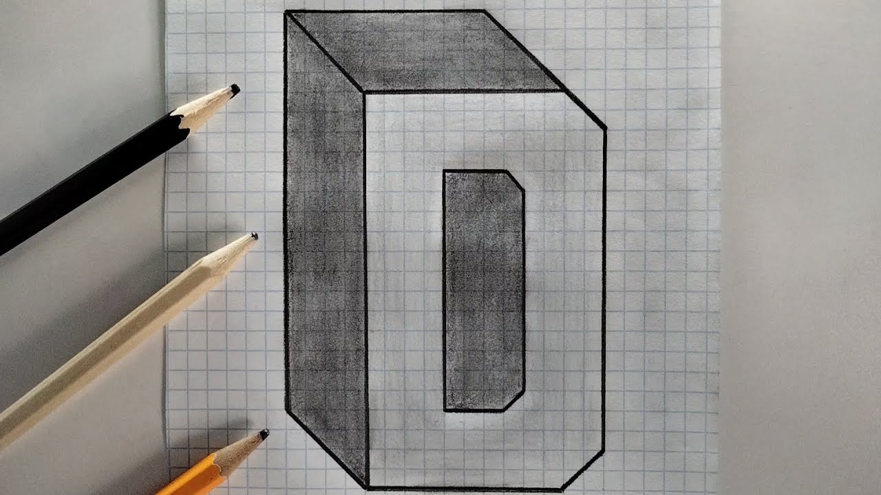 drawing letter "D". how to draw 3D Letter drawing D. Letter "D". trick ...