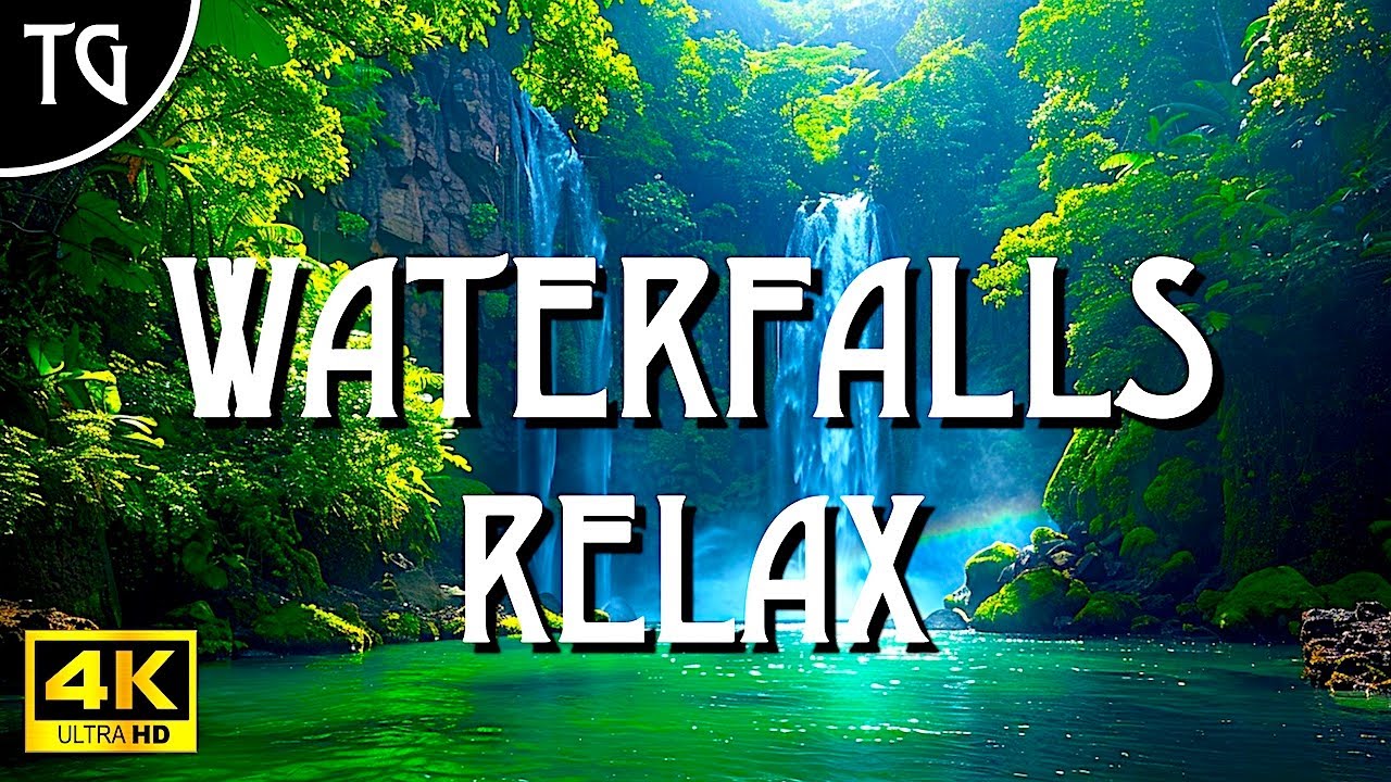 Mesmerizing 4k Footage Of Majestic Waterfalls With Relaxing Music (No ...