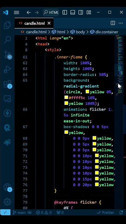 Candle Html Css Html Html5 Css Css3 Cssanimation Viral Shorts Viralshorts Shortsvideo