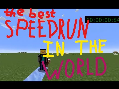THE BEST MINECRAFT SPEEDRUN IN THE WORLD! - YouTube