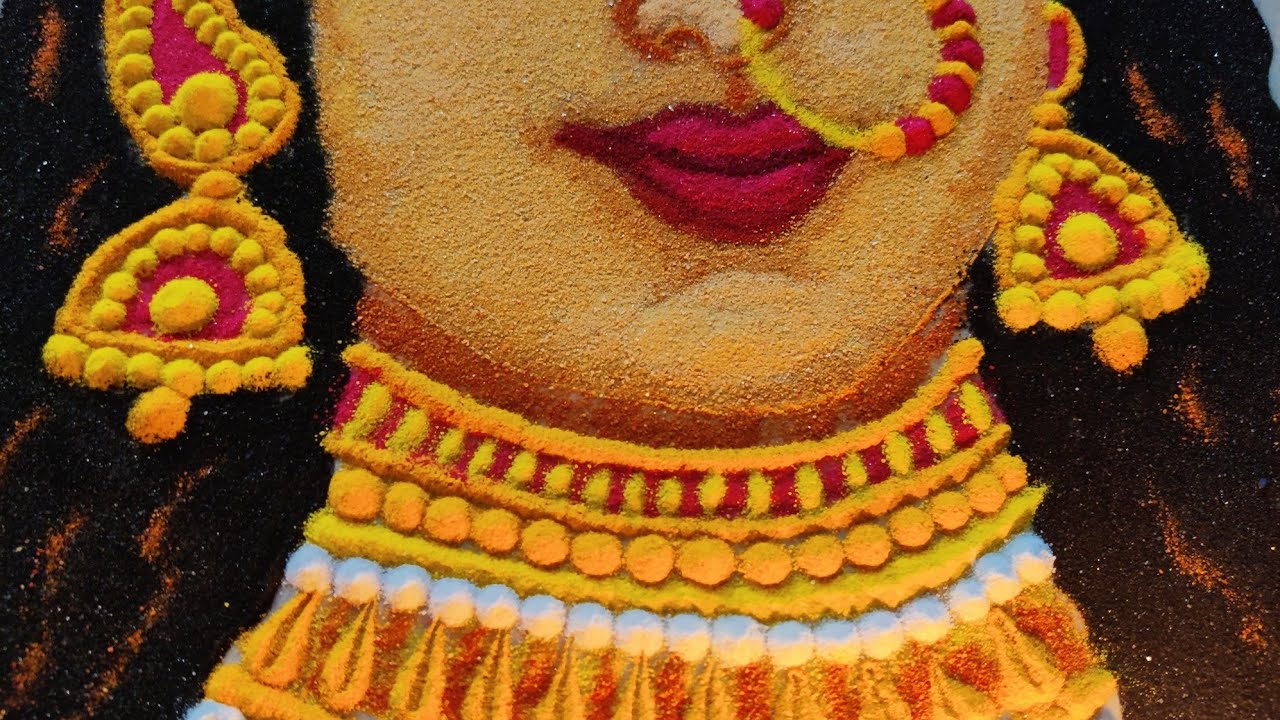 Navratri rangoli | Maa durga rangoli | Creative rangoli for navratri ...