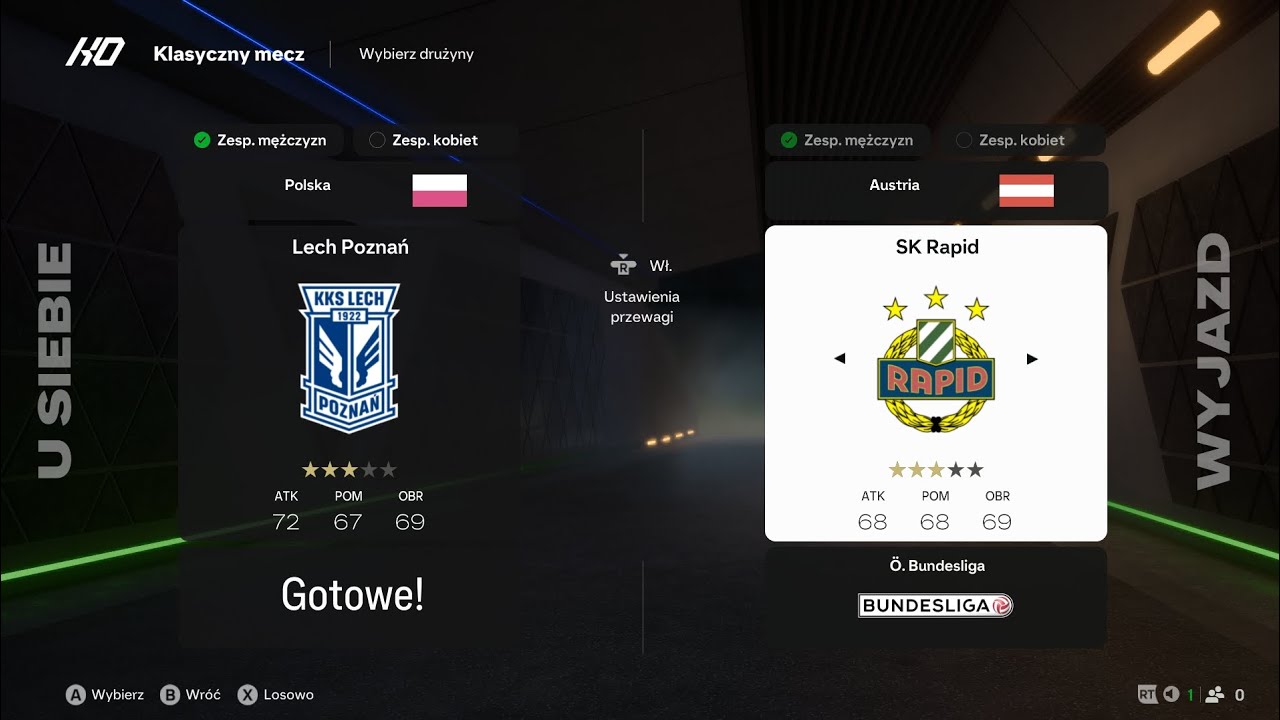 EA fc25 Liga konferencji Europy Lech vs Rapid - YouTube