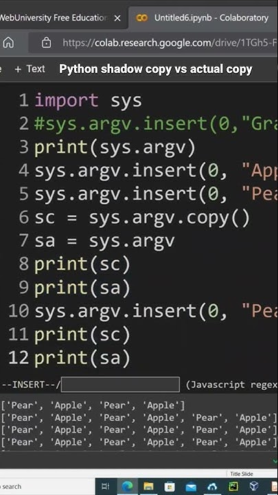Python shadow copy vs actual copy - YouTube