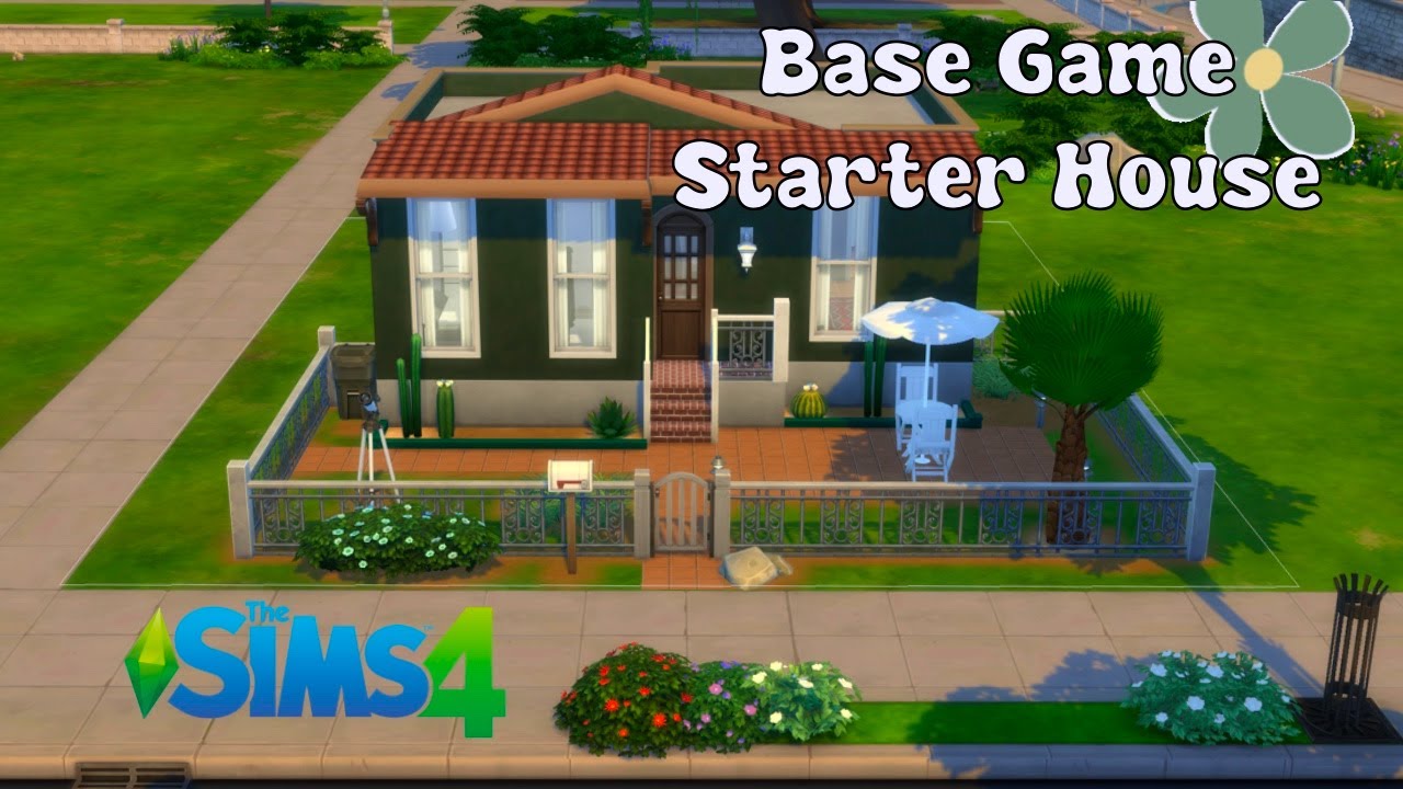 Base game starter home for the sims 4 - YouTube