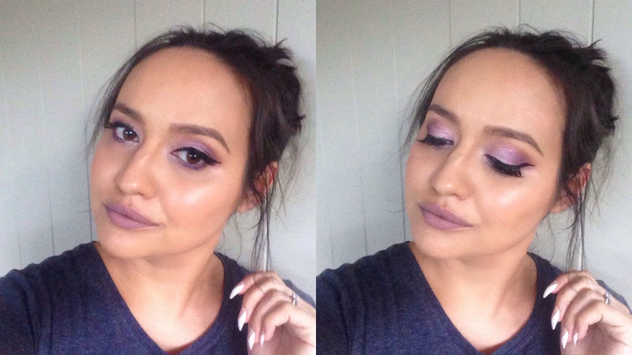 Purple Eyes and Greige Lips - YouTube