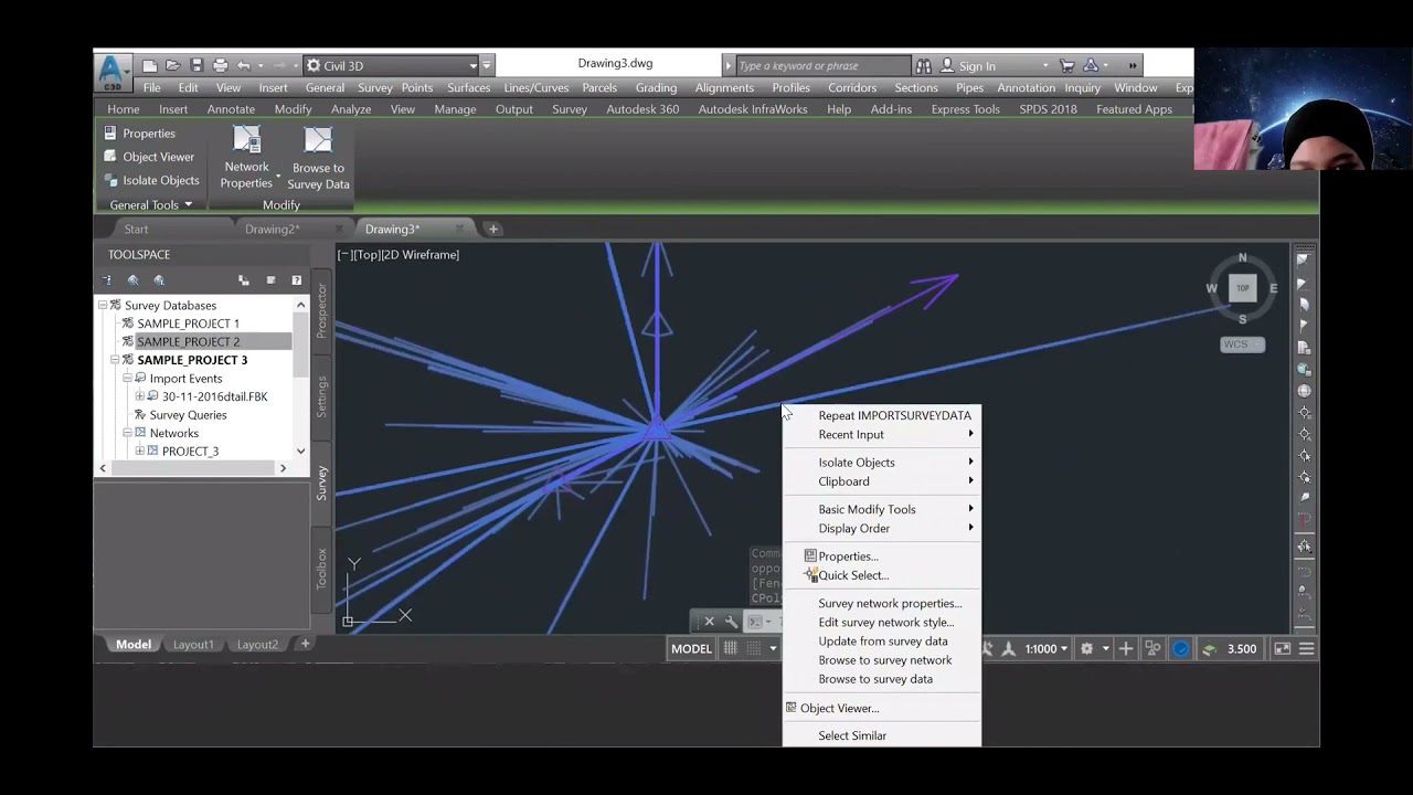Tutorial Import Data FBK dari aplikasi Civil 3D 2018 - YouTube