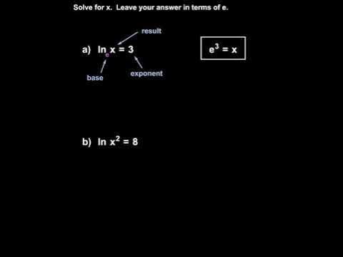 Solving Natural Logarithms | MathHelp.com - YouTube