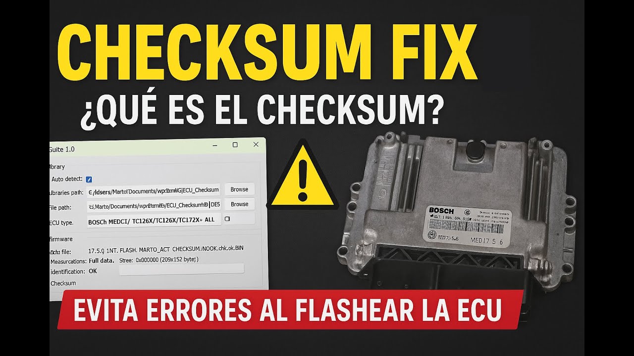 Correccion Checksum ECU / Fix Checksum ECU / Que es CheckSUM? - YouTube
