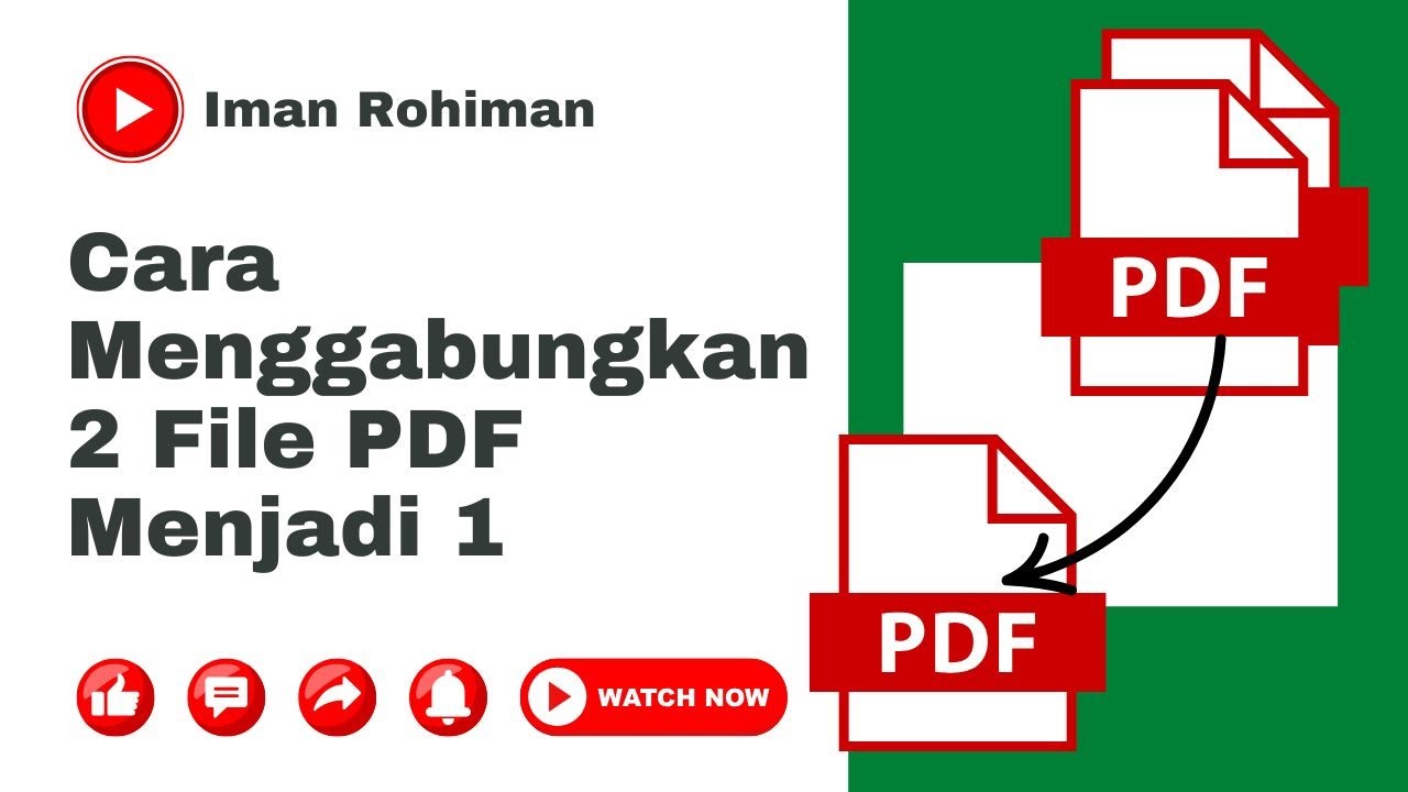 Cara menggabungkan 2 file PDF menjadi 1 - YouTube