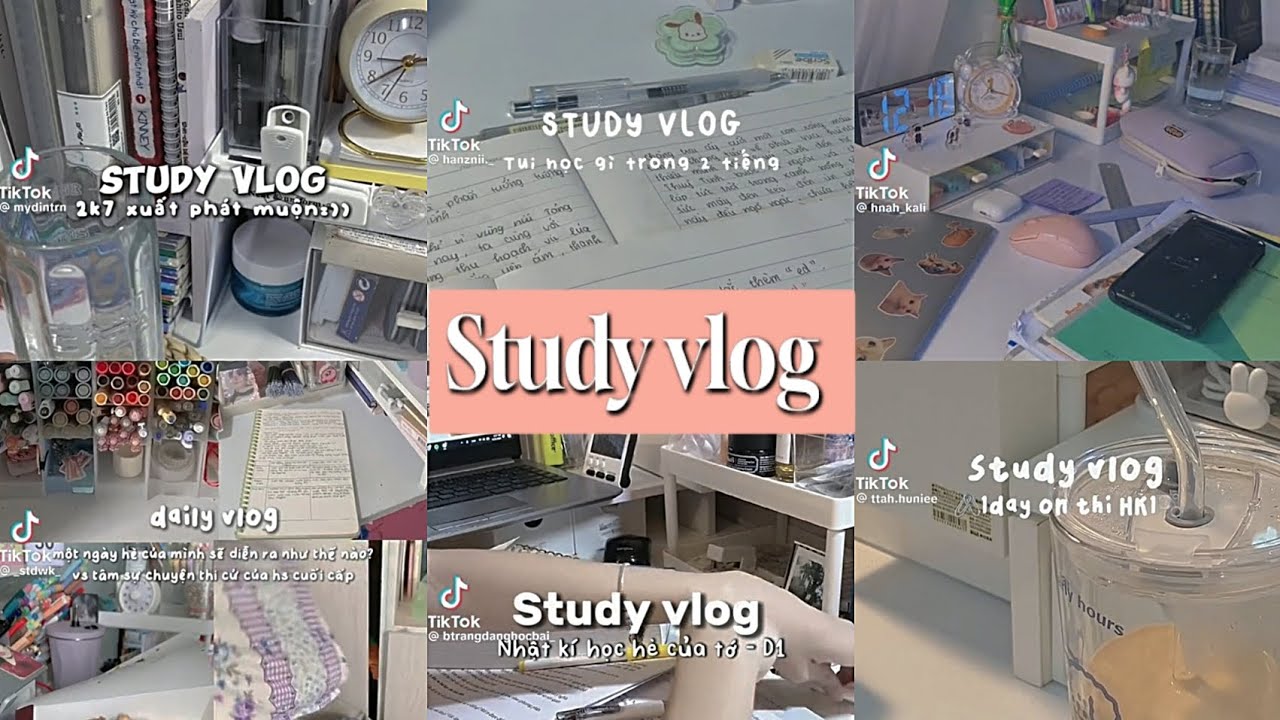 Study vlog| Tổng hợp những video học bài động lực 🌱 #study #viral - YouTube