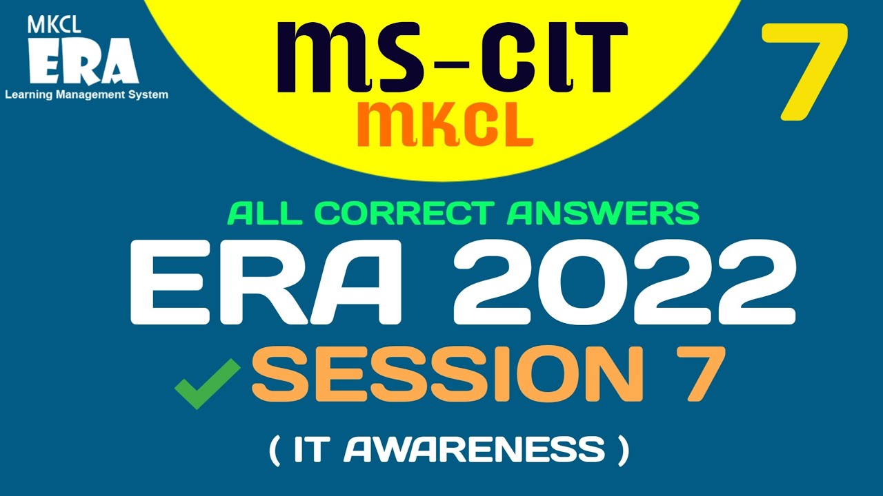 Era Session 7 2022 || All Answers - YouTube