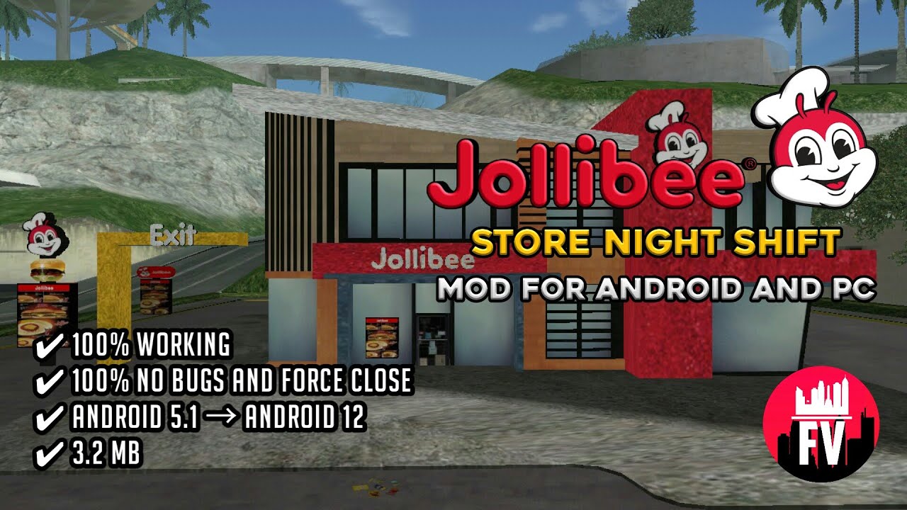 HOW TO DOWNLOAD JOLLIBEE STORE NIGHT SHIFT MOD | GTA SA | ANDROID AND ...