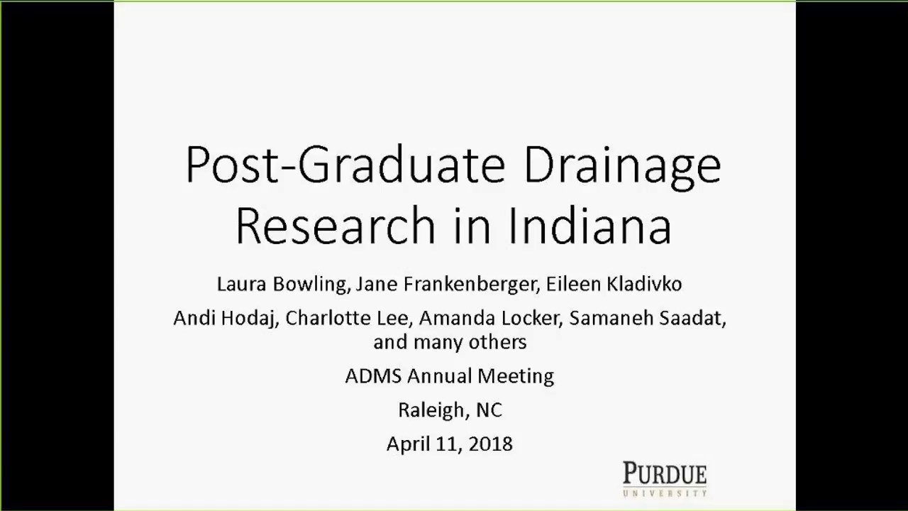 Indiana Drainage Research - YouTube