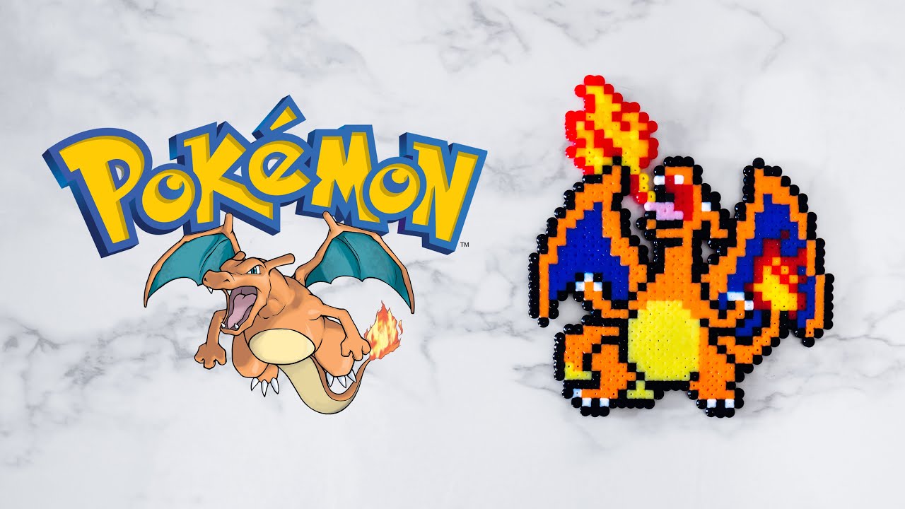 Making Charizard from Pokemon (Hama/Perler/Artkal Beads) - YouTube