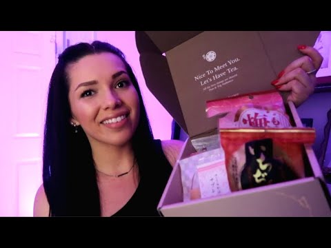 ASMR - Japanese Snack Box Unboxing & Tasting - YouTube
