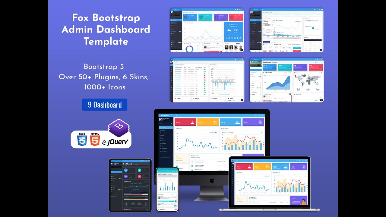 One of The Best Responsive Bootstrap 5 Admin Template – Fox Admin - YouTube