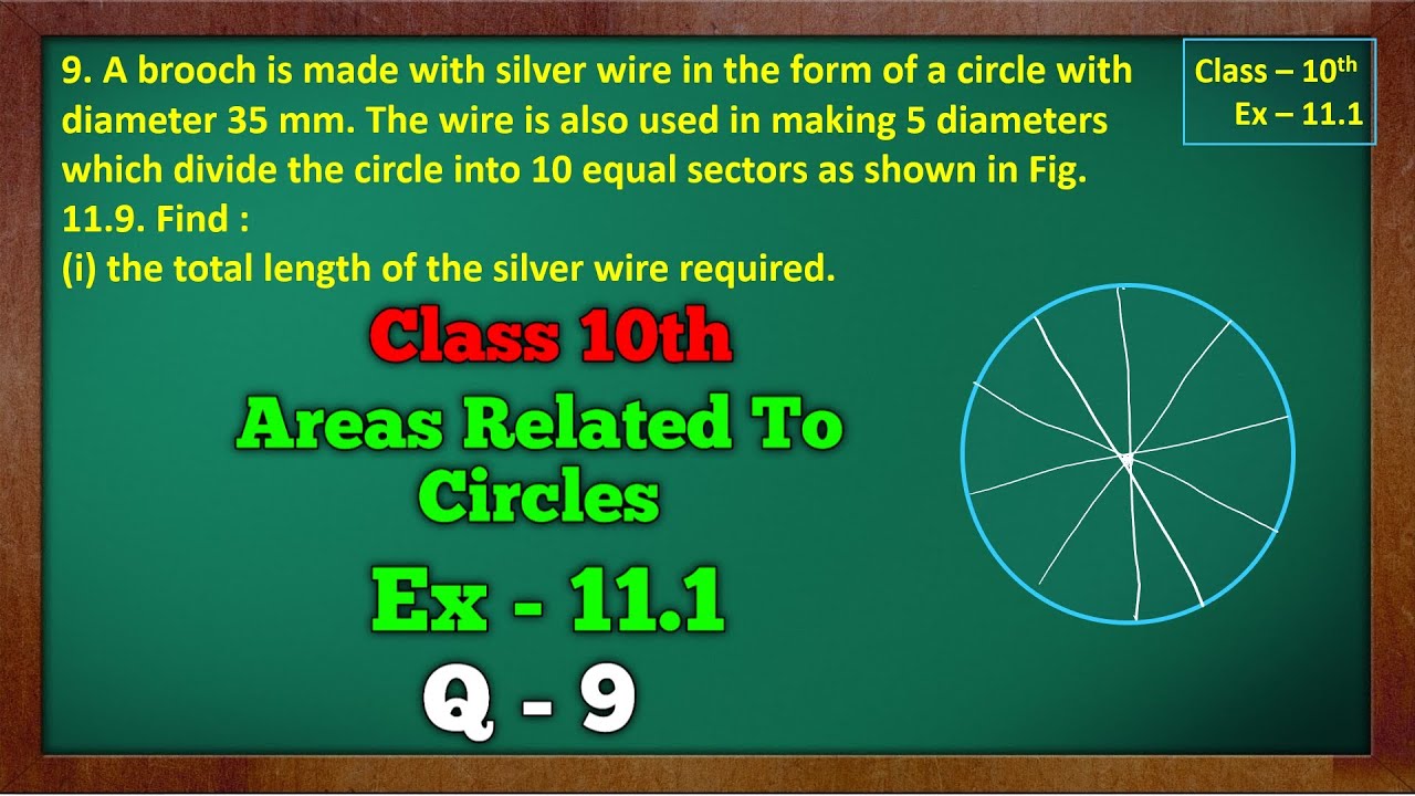Ex 11.1 Q9 | Areas Related To Circles | Chapter 11 | Class 10 Maths ...