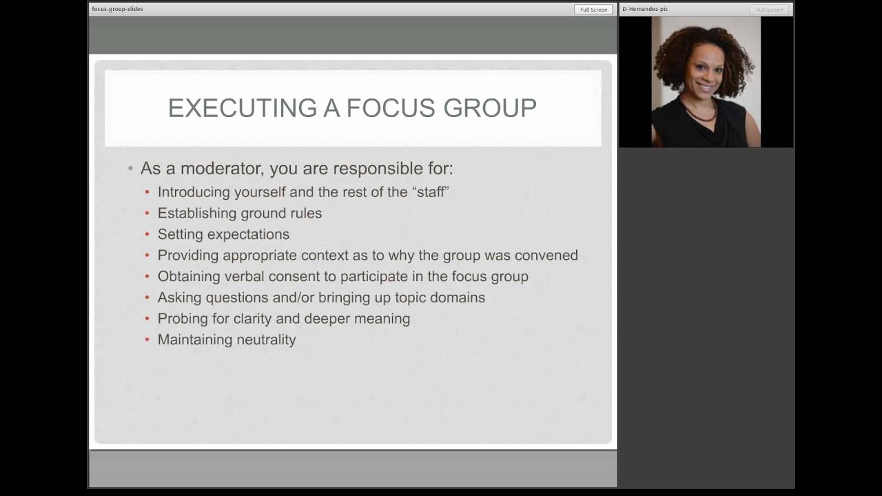 Moderating A Focus Group Youtube