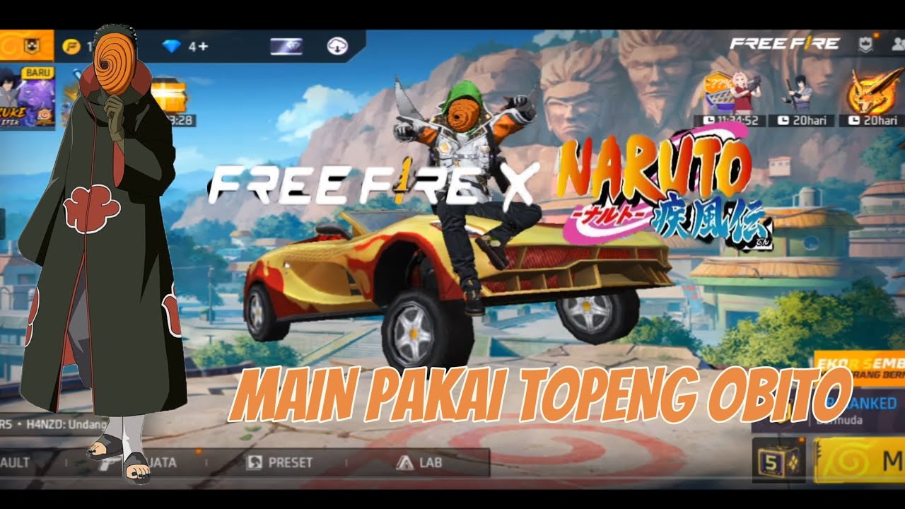 bermain pake topeng Obito-FRE FIRE x NARUTO SIPUDEN 🔱 - YouTube