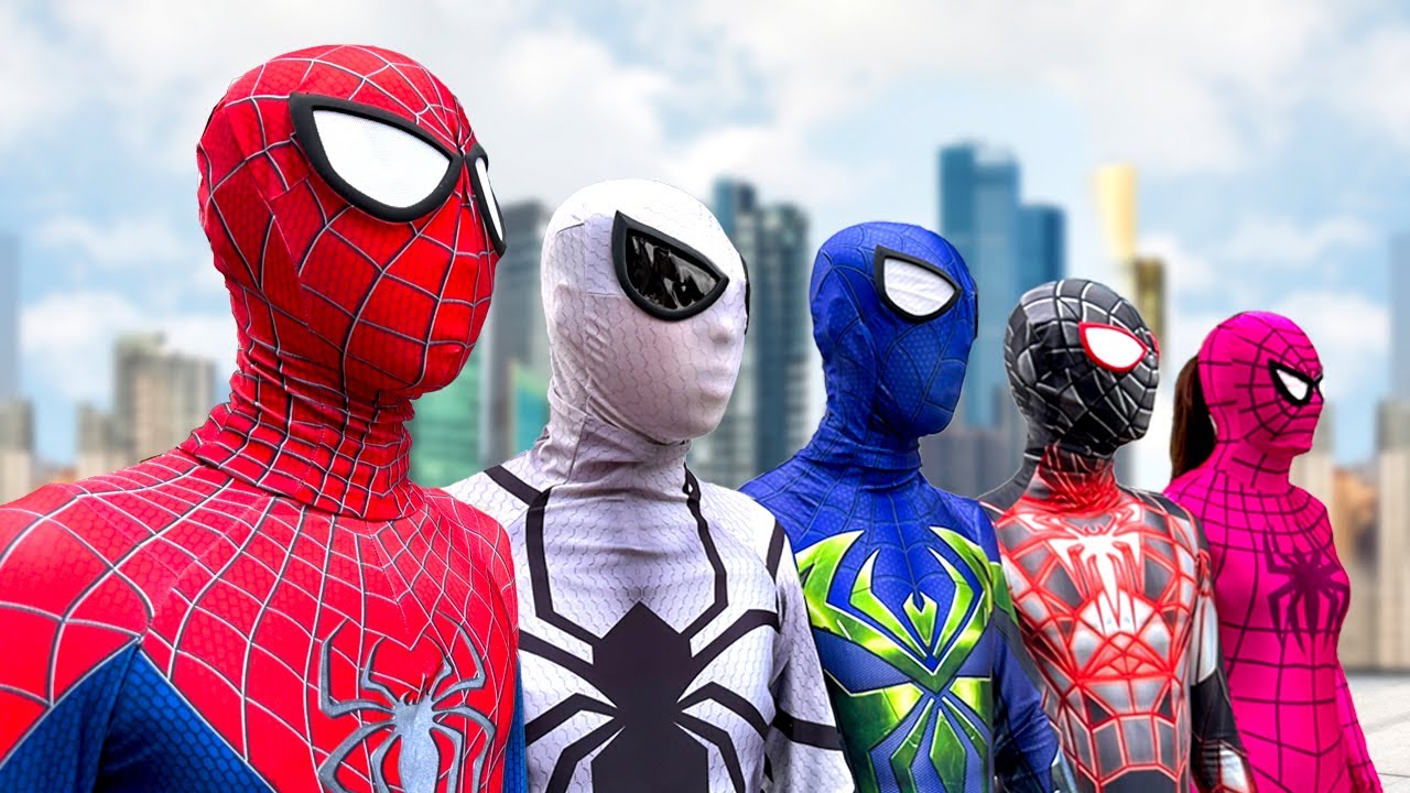 PRO 5 SUPERHERO TEAM || Hey Spider-Man , Go To Trainning Nerf Gun ...