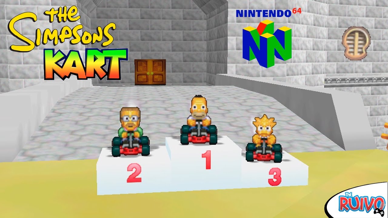 Simpson Kart 64 - Road Rage Cup (Mario Kart 64 HACK) N64 - YouTube