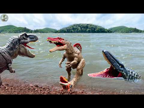 Spinosaurus Vs T-rex Vs Mosasaurus Underwater Battle🦖 Dinosaur Toys Movie