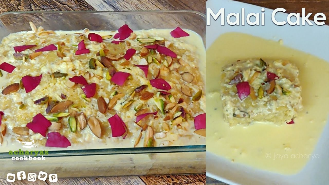 Malai Cake Recipe | malai/rabri cake | Eggless & no oven cake | Acharya ...