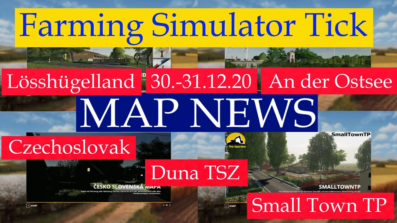 LS19 MAP NEWS 30.-31.12.20 Lösshügelland, An der Ostsee, Small Town TP ...