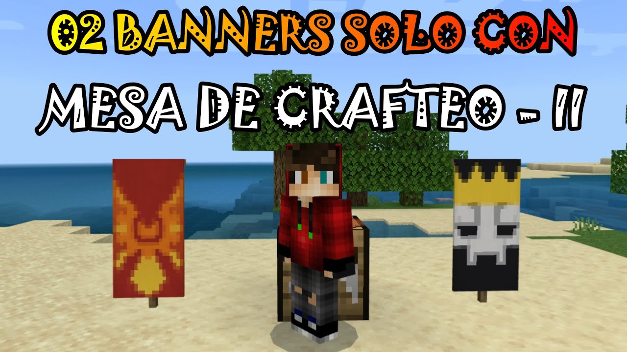 CREA 02 BANNERS CON SOLO LA MESA DE CRAFTEO (II) EN MINECRAFT 1.19.0 ...