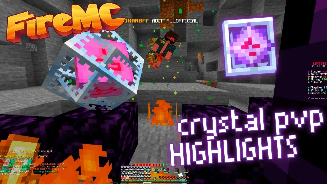 Minecraft 1.20.1 Crystal PvP Highlights || Lifesteal Server || FireMC ...