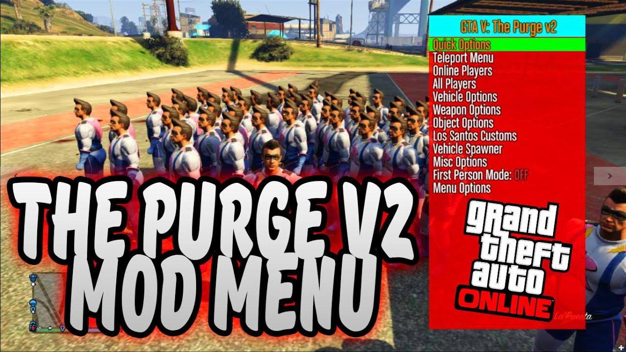 GTA 5 ONLINE: MOD MENU THE PURGE V2! RGH/JTAG 1.25 TU25 (MOD MENU ...