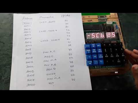 EXP-2 Addition of two 16 bit numbers - YouTube