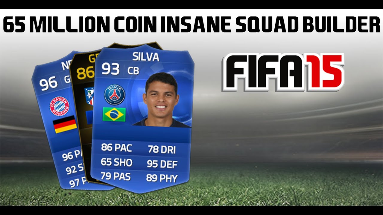 65 Million Coin Squad Builder Fifa 15 Ultimate Team Youtube