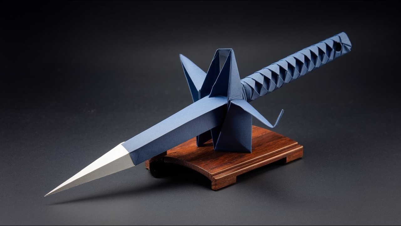 Kunai Naruto - Ninja dagger origami - YouTube