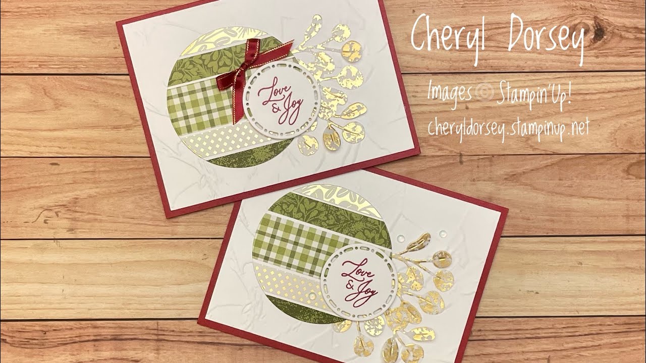 Make a Beautiful Red, Green, and Gold Christmas Card! - YouTube